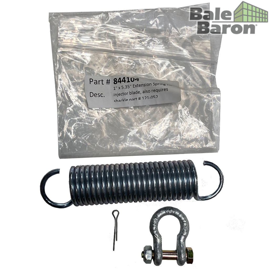 844104 - 1” x 6.5” Extension Spring – Speedy Grease (Bale Baron UK Ltd)